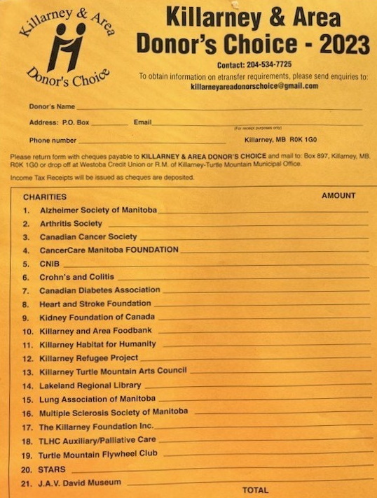 Killarney Donor's Choice big push in April - but its never too late to donate! - DiscoverWestman ...